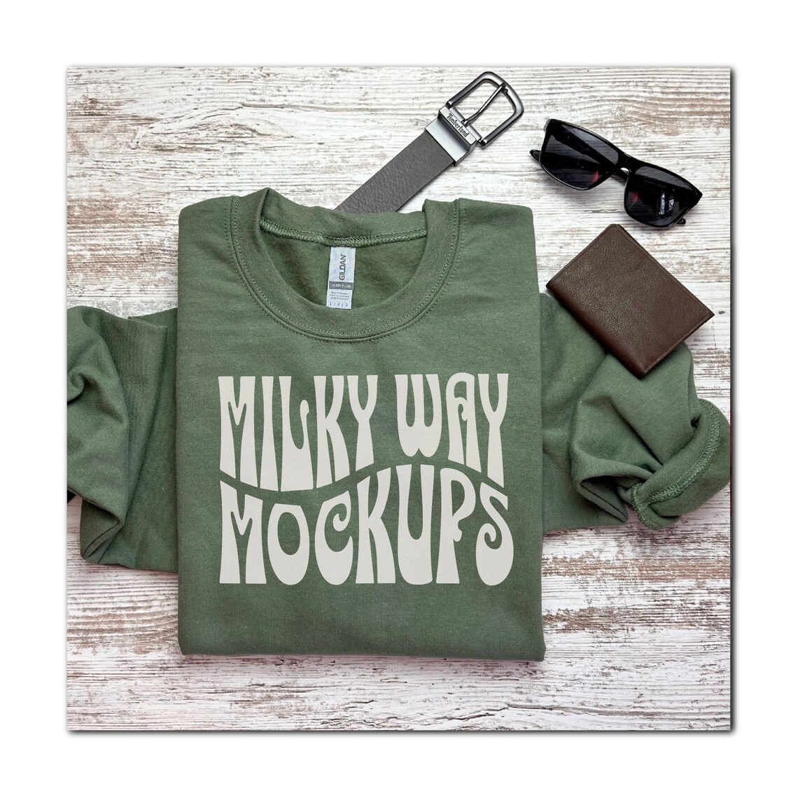 Gildan 18000 Crewneck Mockup, Clothing Mockups, Father's Day Mockup ...
