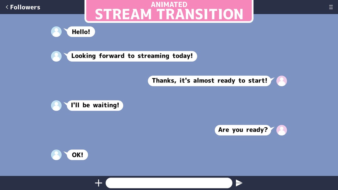 Animated Stinger Transition message App 12 Collar Obs/slobs/youtuber/twitch/streamer/vtuber ...