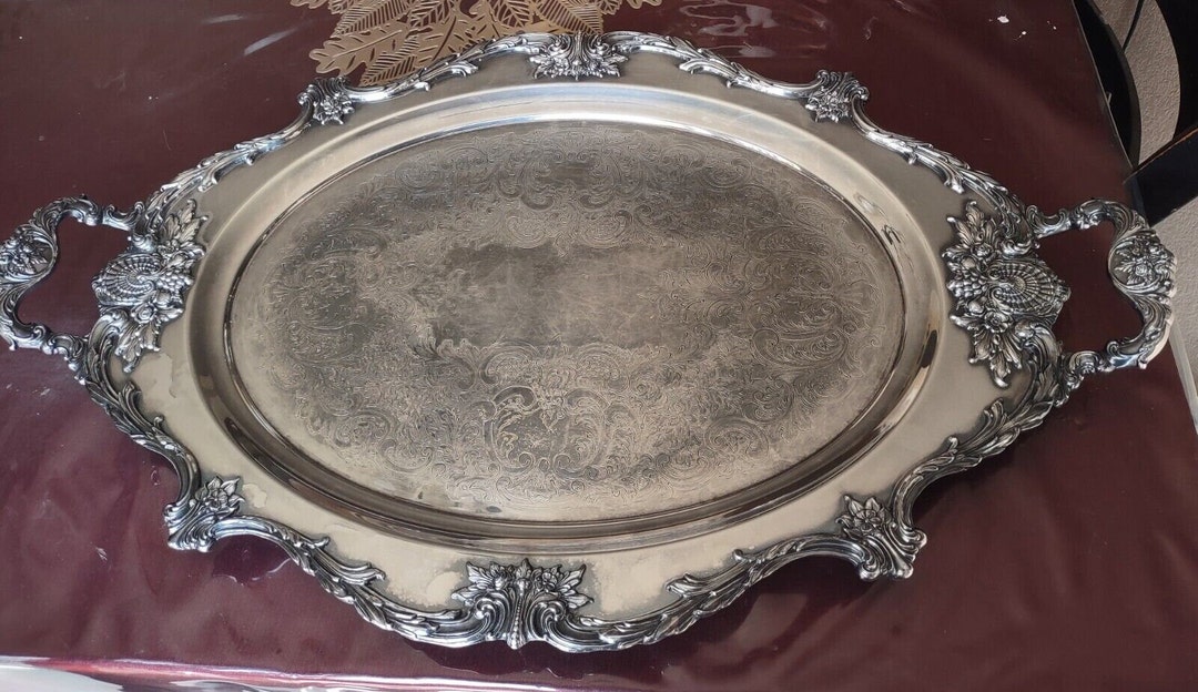 Wallace Christopher Wren Silver Plate Handled Butler Tray Model 597F - Etsy