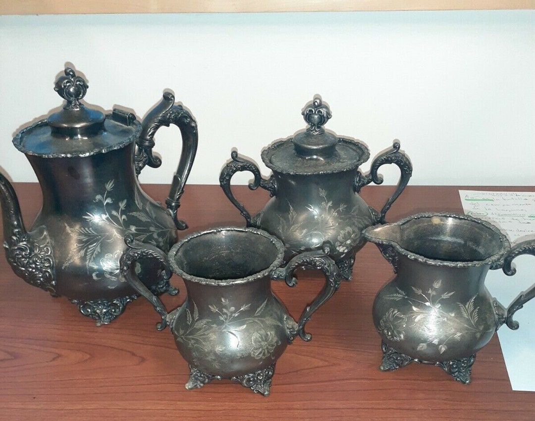 Standard Silver Co Toronto Special Hard Metal Teapot 4 Piece Set - Etsy
