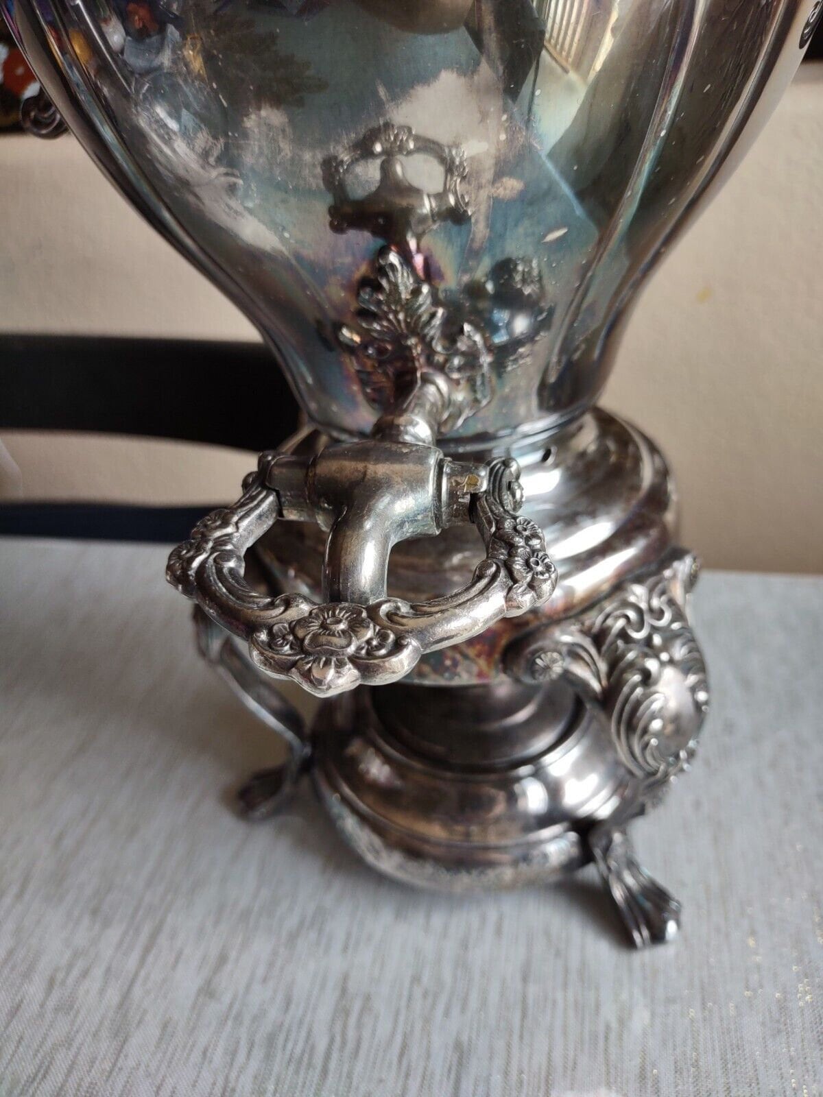 Antique Silver Plate Samovar Floral Motifs - Etsy
