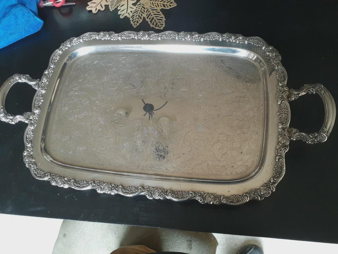 Vintage Oneida Du Maurier Footed Handled Serving Tray 24X14 - Etsy