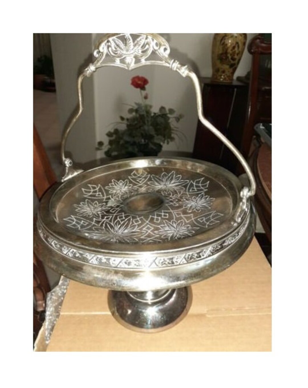 Aurora Silver Plate Mfg Triple Plate Victorian Style Wedding Basket ...