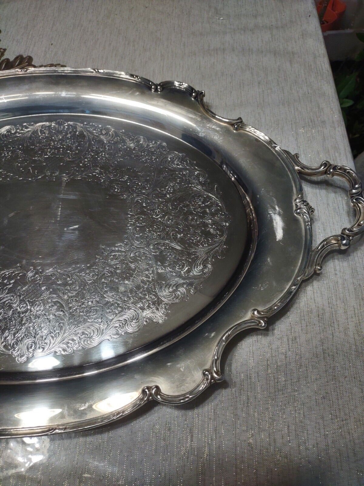 1847 Rogers Bros Reflection Silverplate Butler Tray 9281 24"x15" - Etsy ...