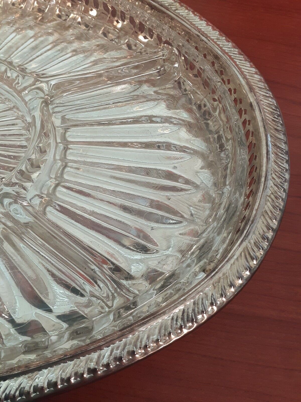 Godinger Silver Plate Relish Tray With Crystal Insert 15X10 - Etsy