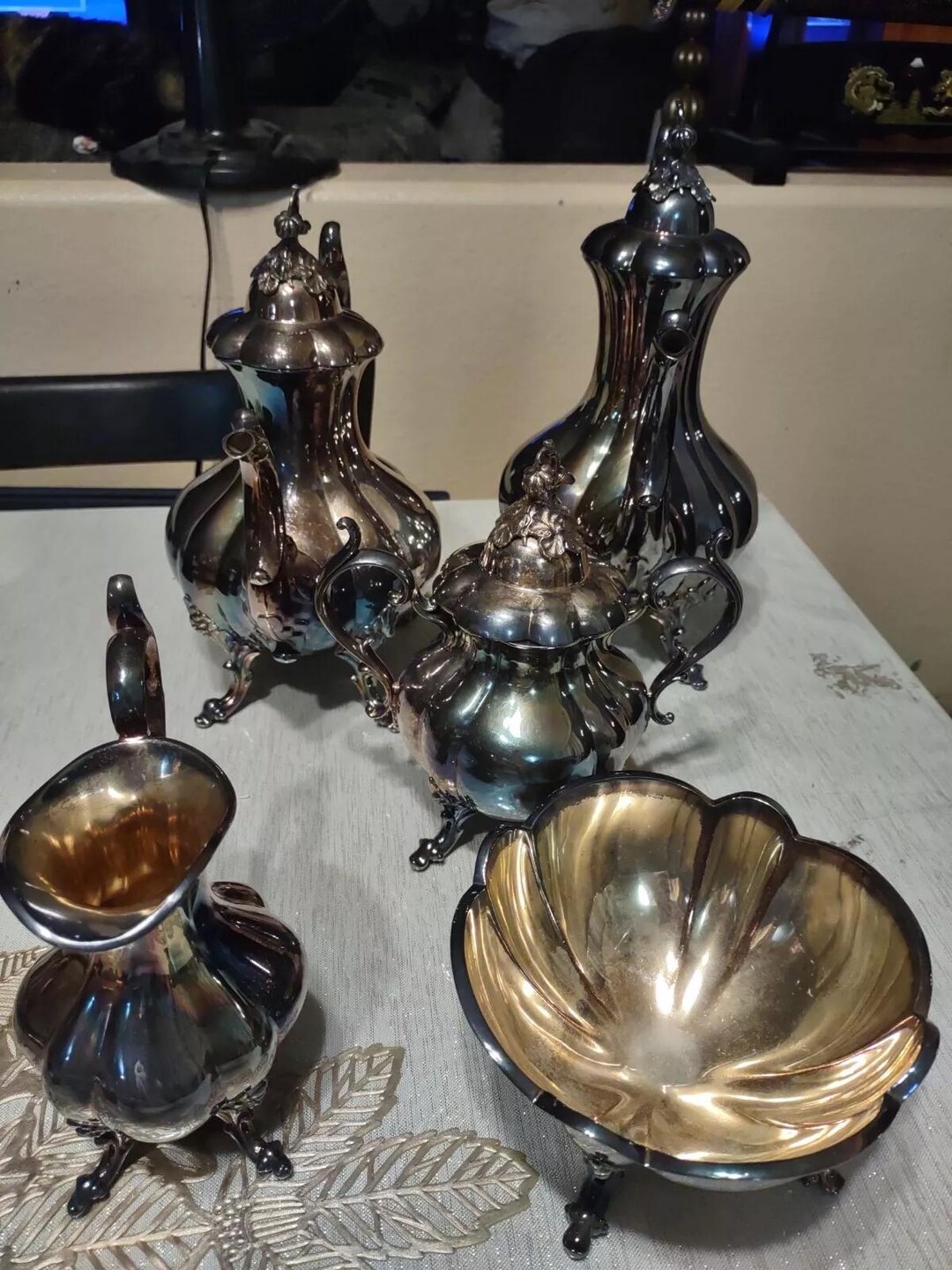 Reed and Barton Winthrop 5 Piece Silverplate Tea Service 1795 - Etsy