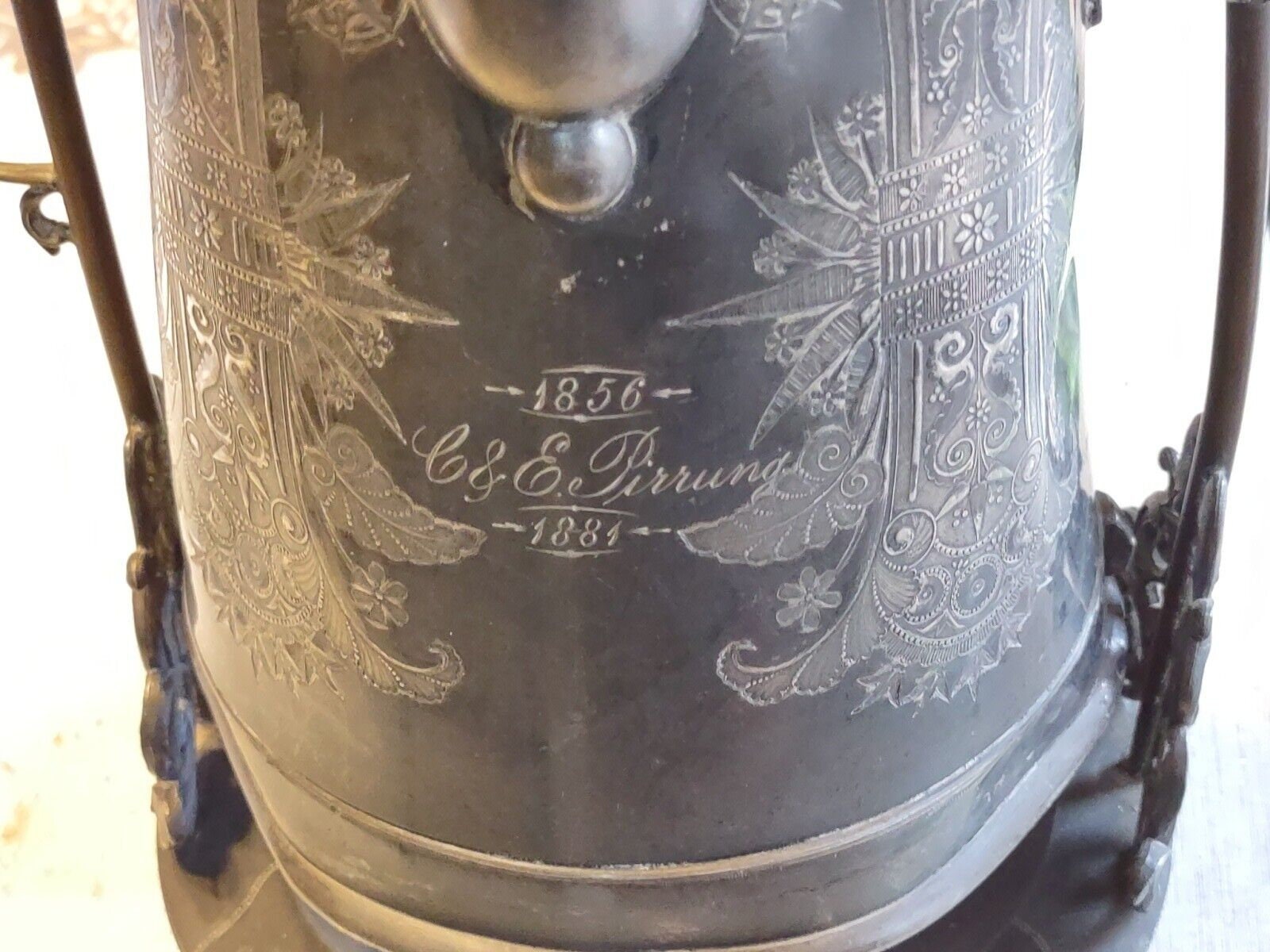 Victorian Silver Plate Tilting Tea Pot With Stand Personalized - Etsy
