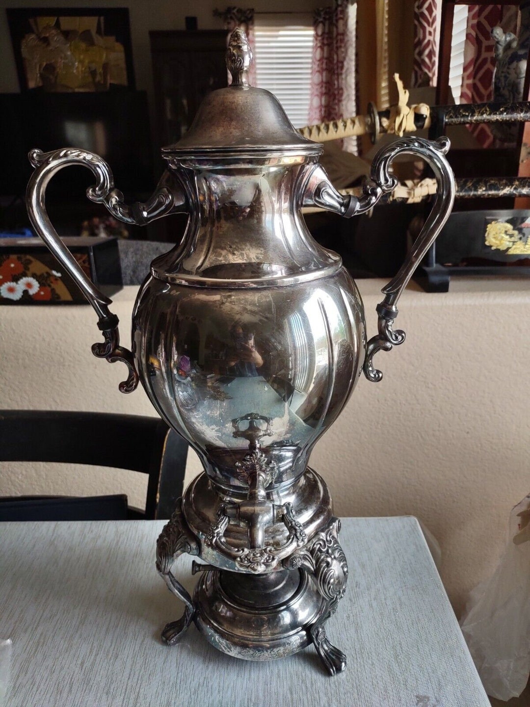 Antique Silver Plate Samovar Floral Motifs - Etsy