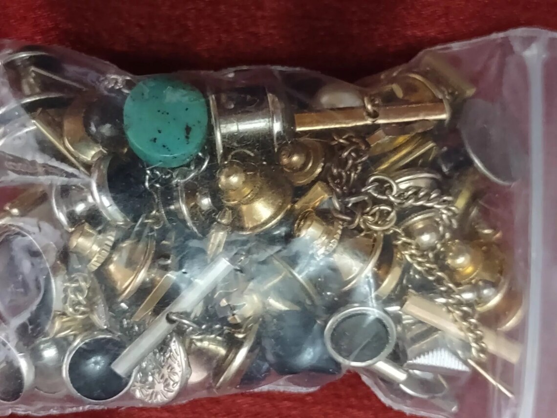 Base Metal Tie Bars or Lapel Pins Variety Grab Lot of 5 Random Pieces ...