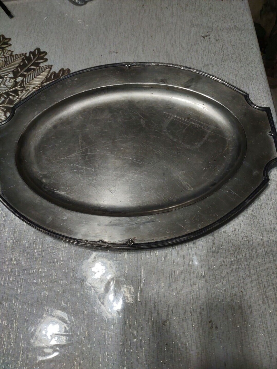 Antique KS Co EPNS Serving Tray Platter 18.5"x14" - Etsy