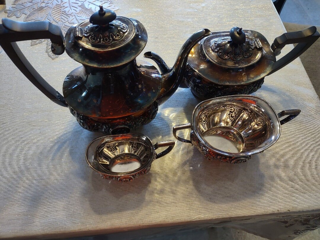 LB EPNS A1 Sheffield England 4 Piece Tea Set - Etsy