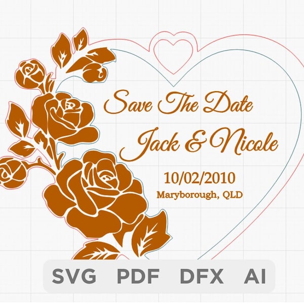 Save the Date Svg - Etsy