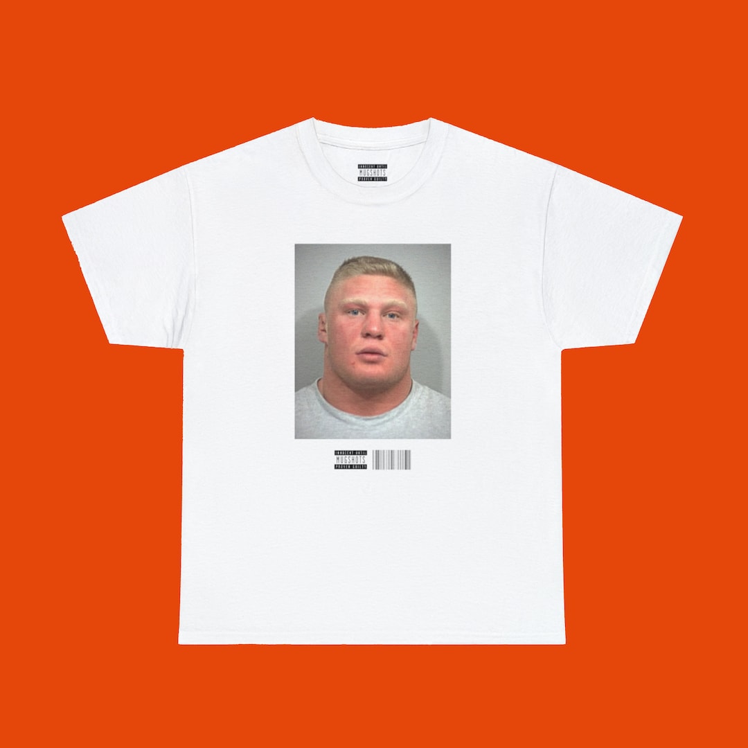 Brock LESNAR Mugshot Shirt | Y2K Wrestling Graphic T Shirt | Streetwear ...