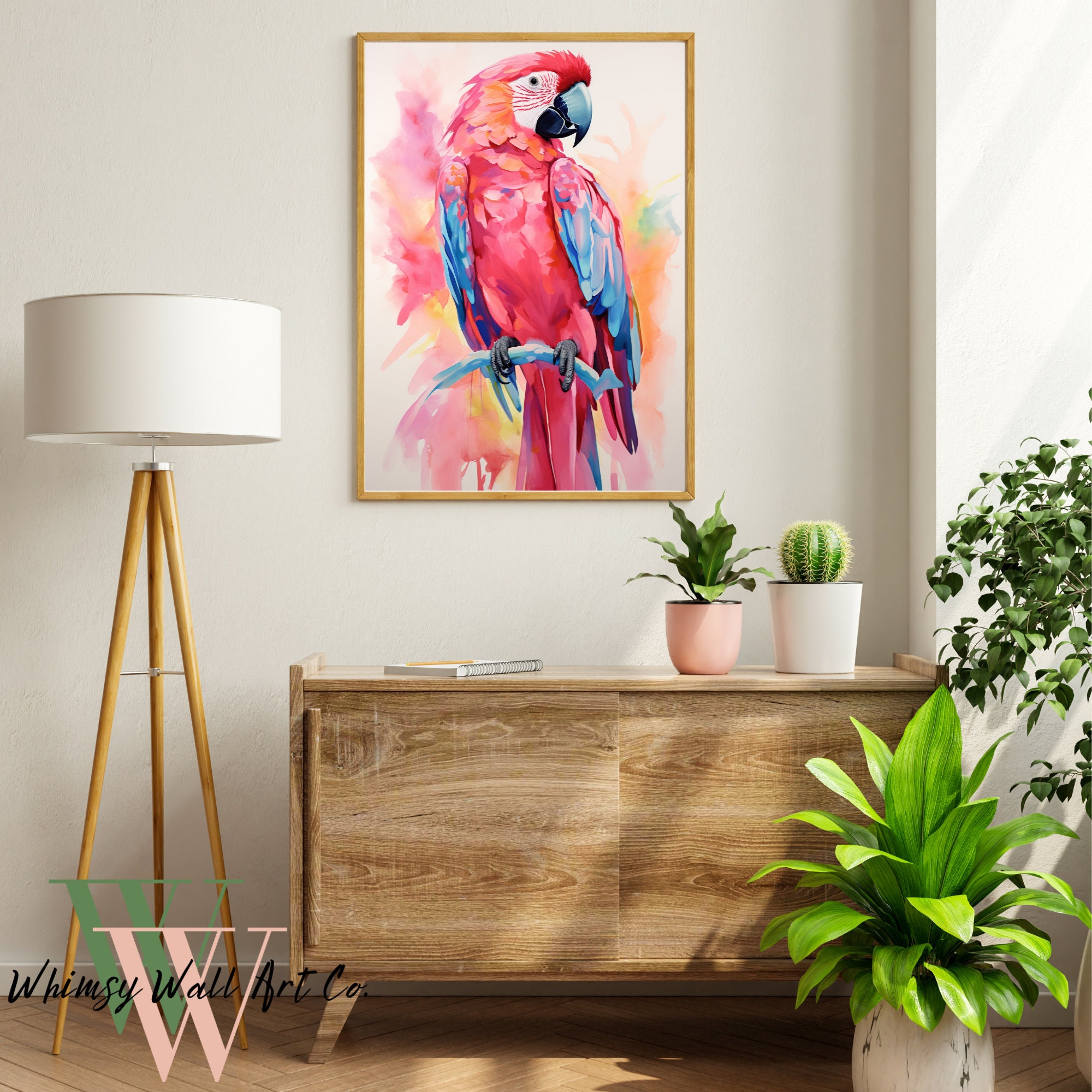 Parrot Wall Art, Tropical Wall Art, Parrot Print, Tropical Bird Print ...