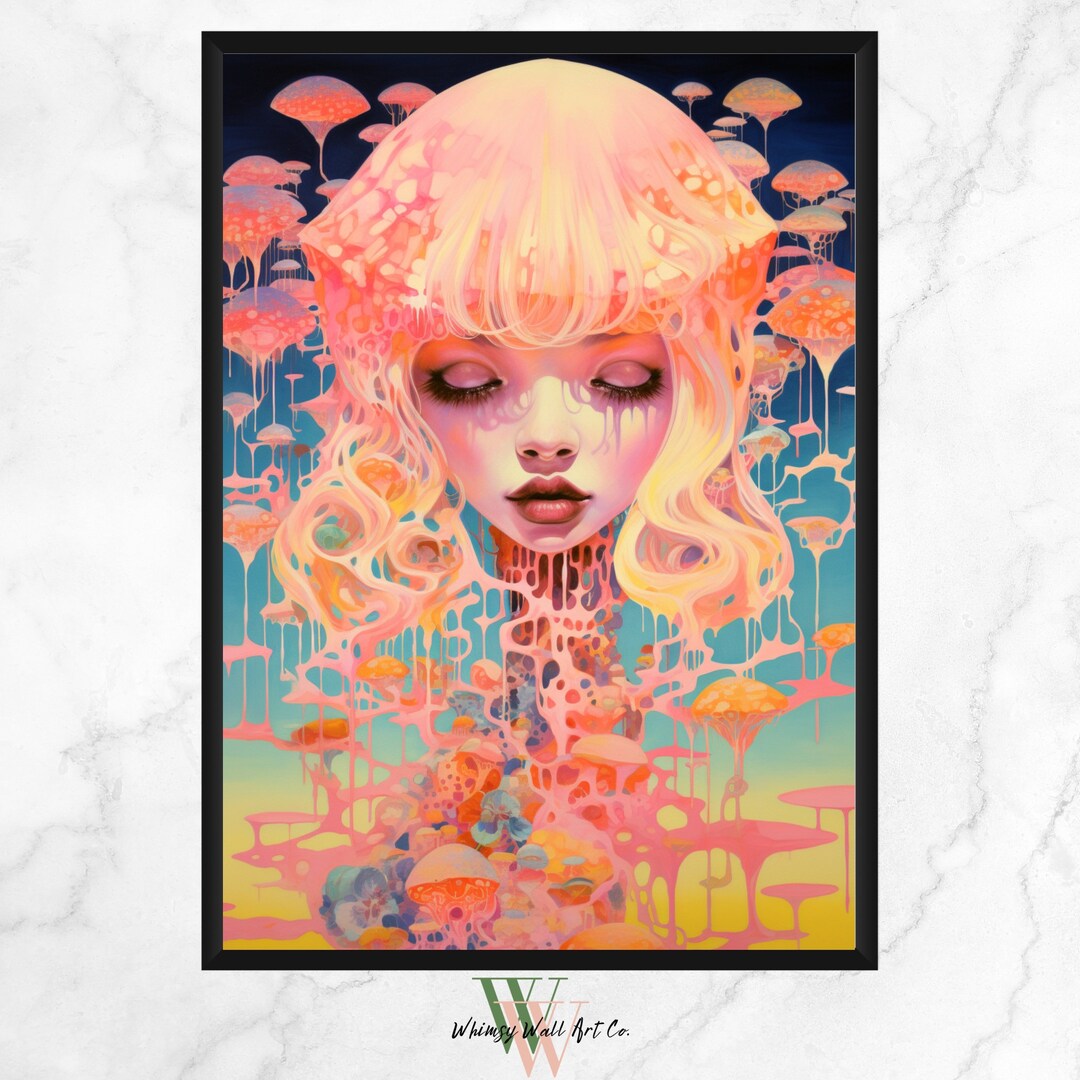 Psychedelic Portrait, Acid Trip Art, Trippy Neon Art, Modern ...