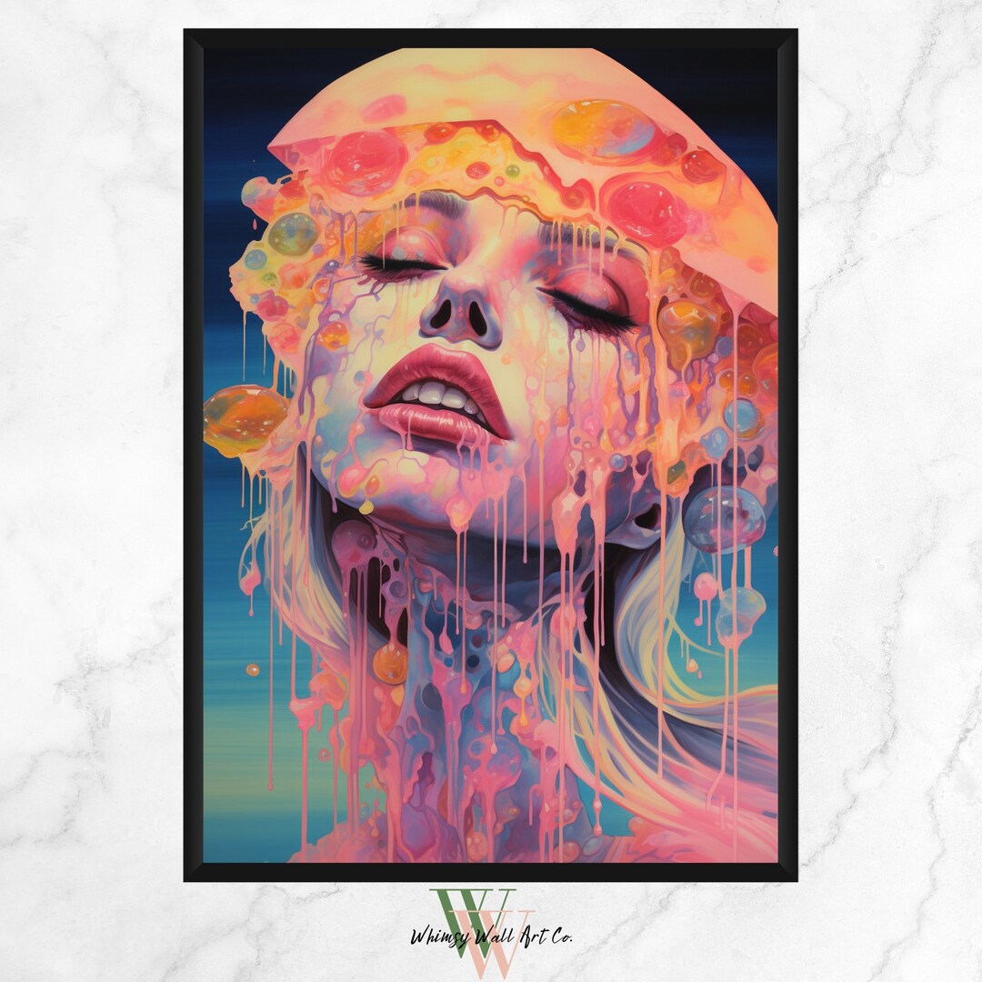 Psychedelic Portrait, Acid Trip Art, Trippy Neon Art, Strange Neon Acid ...