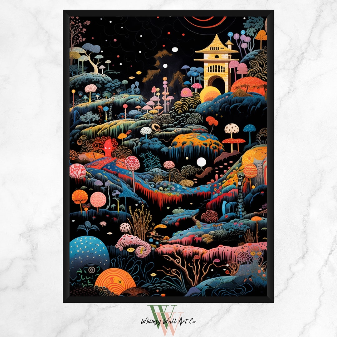 Trippy Weird Psychedelic Wall Art, Psychedelic Trippy Abstract Print ...