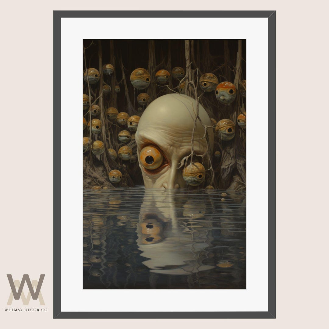 Surrealist Horror Art Print: Dystopian Fantasy Wall Decor (digital ...