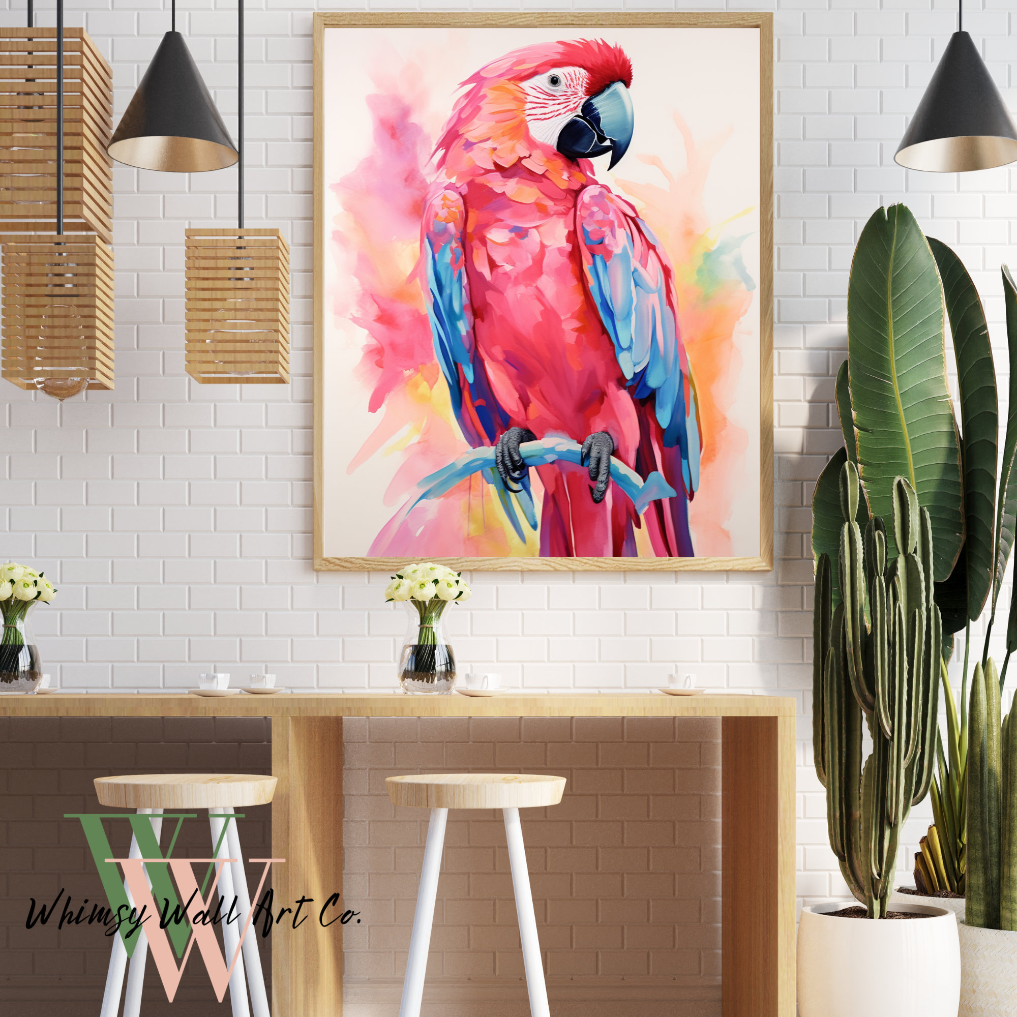 Parrot Wall Art, Tropical Wall Art, Parrot Print, Tropical Bird Print ...