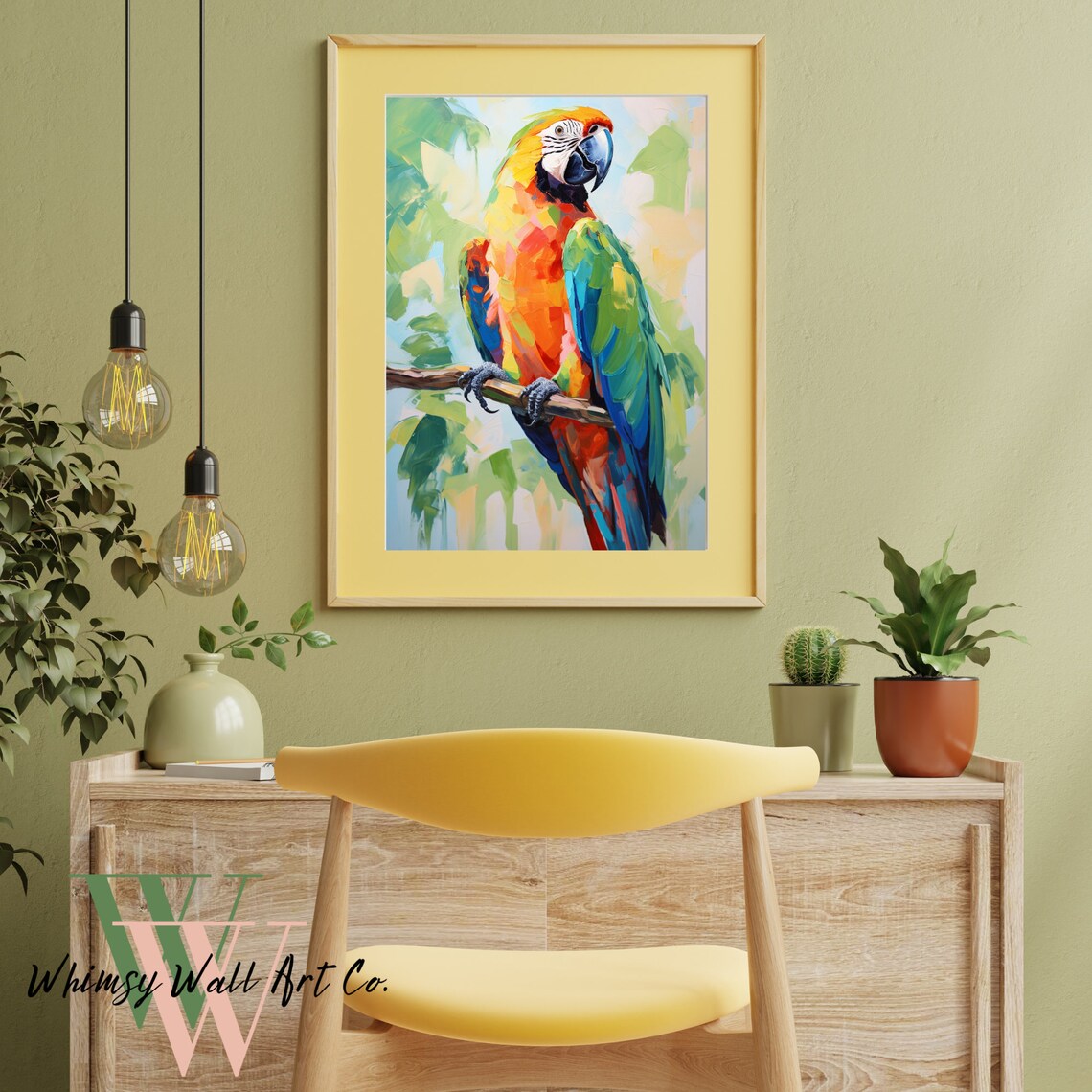 Parrot Wall Art, Tropical Wall Art, Parrot Print, Tropical Bird Print ...