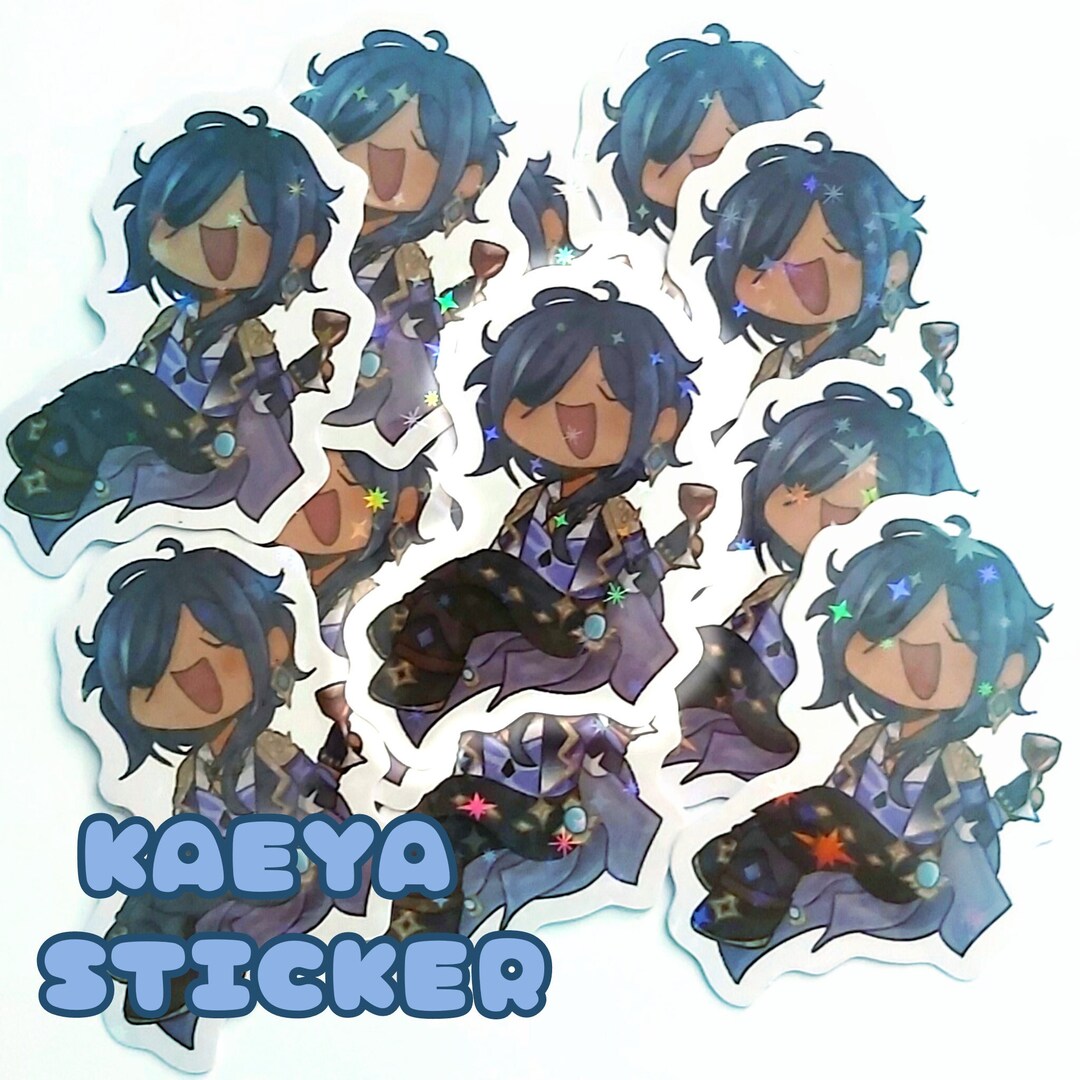 Kaeya Be Chillin' // Genshin Impact // Vinyl Sparkly Sticker - Etsy