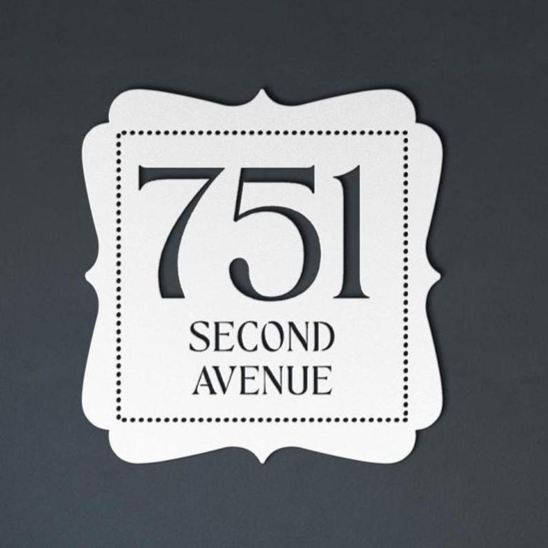 Art Deco Ornate Square House Numbers Address Sign Oversized Gift for ...