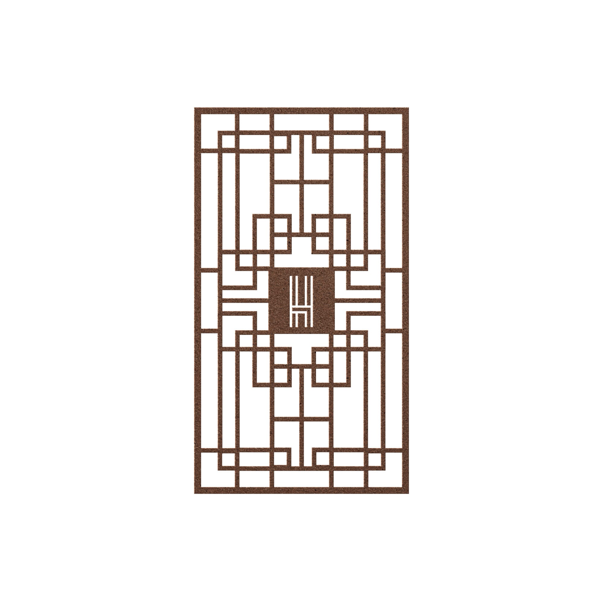 Art Deco Asian Lattice Front Door Initial Monogram Surname Metal Art ...