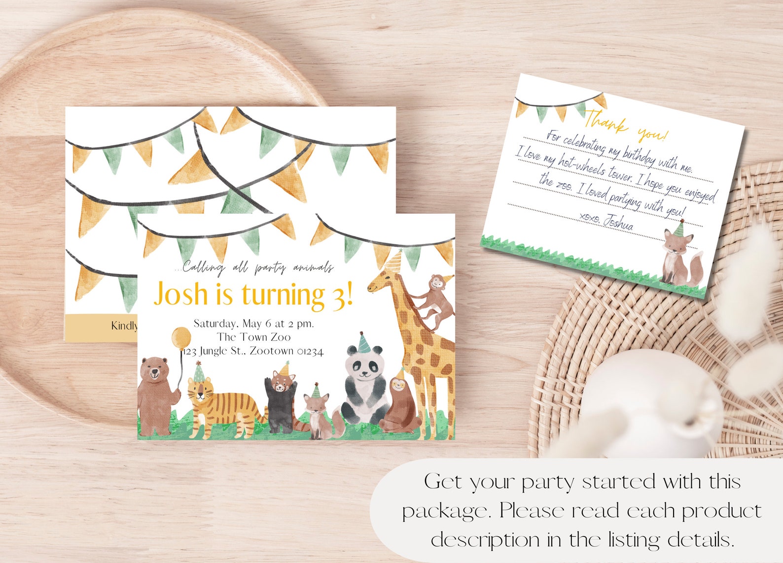 Calling All Party Animals Birthday Invitation, Zoo Birthday, Wild One ...