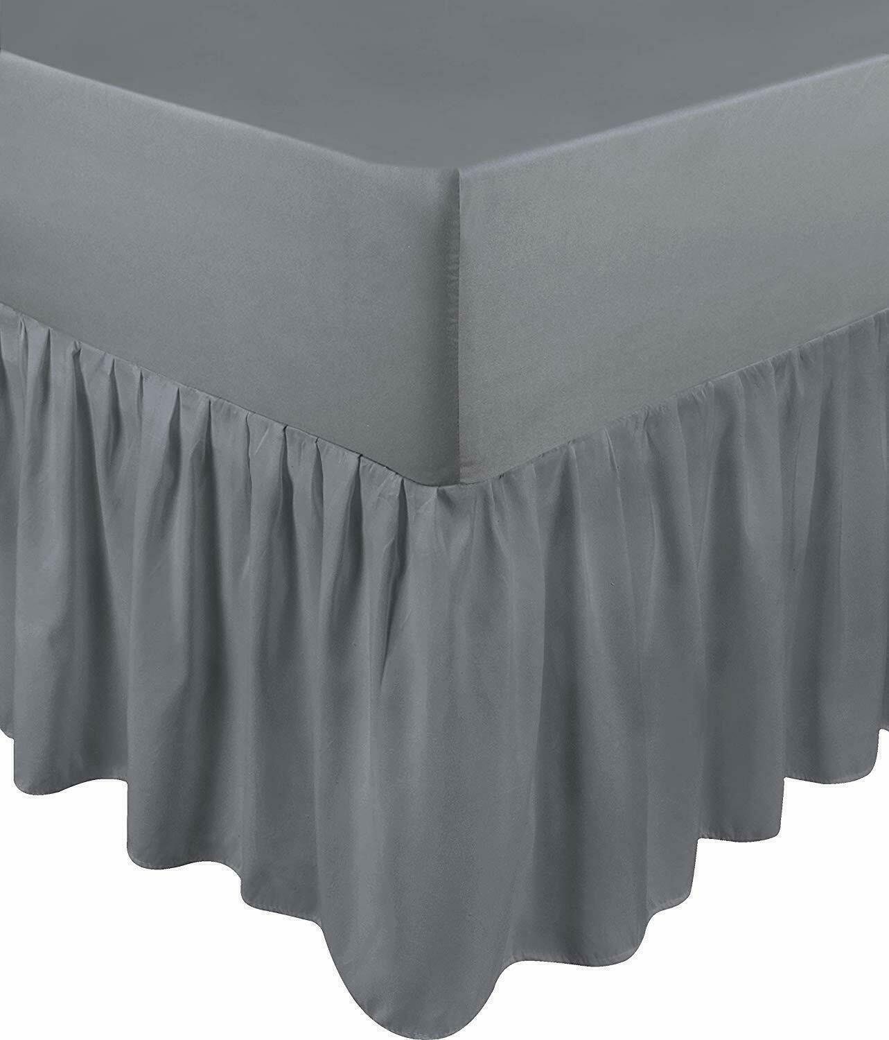 Handmade Poly-cotton Deep Valance Fitted Sheet Sheet Skirt Box Fluffy ...