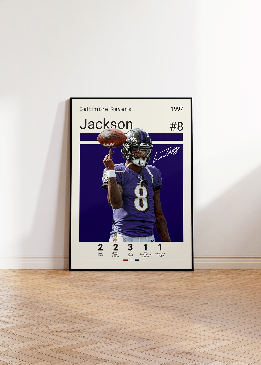 Lamar Jackson Poster, Baltimore Ravens Poster, NFL Fan Gifts, NFL ...