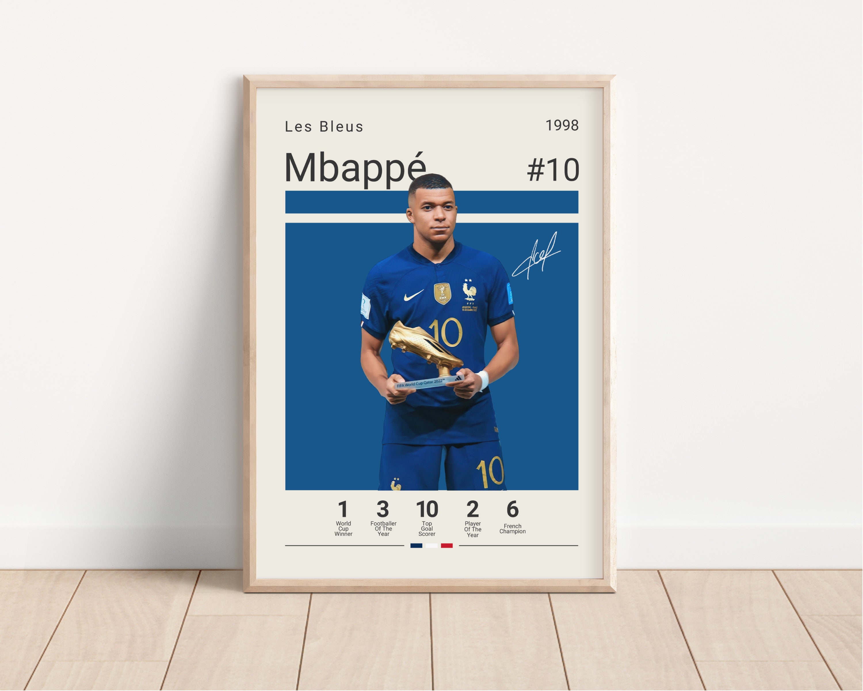 Kylian Mbappe Poster, Team France Poster, Football Print, Football ...