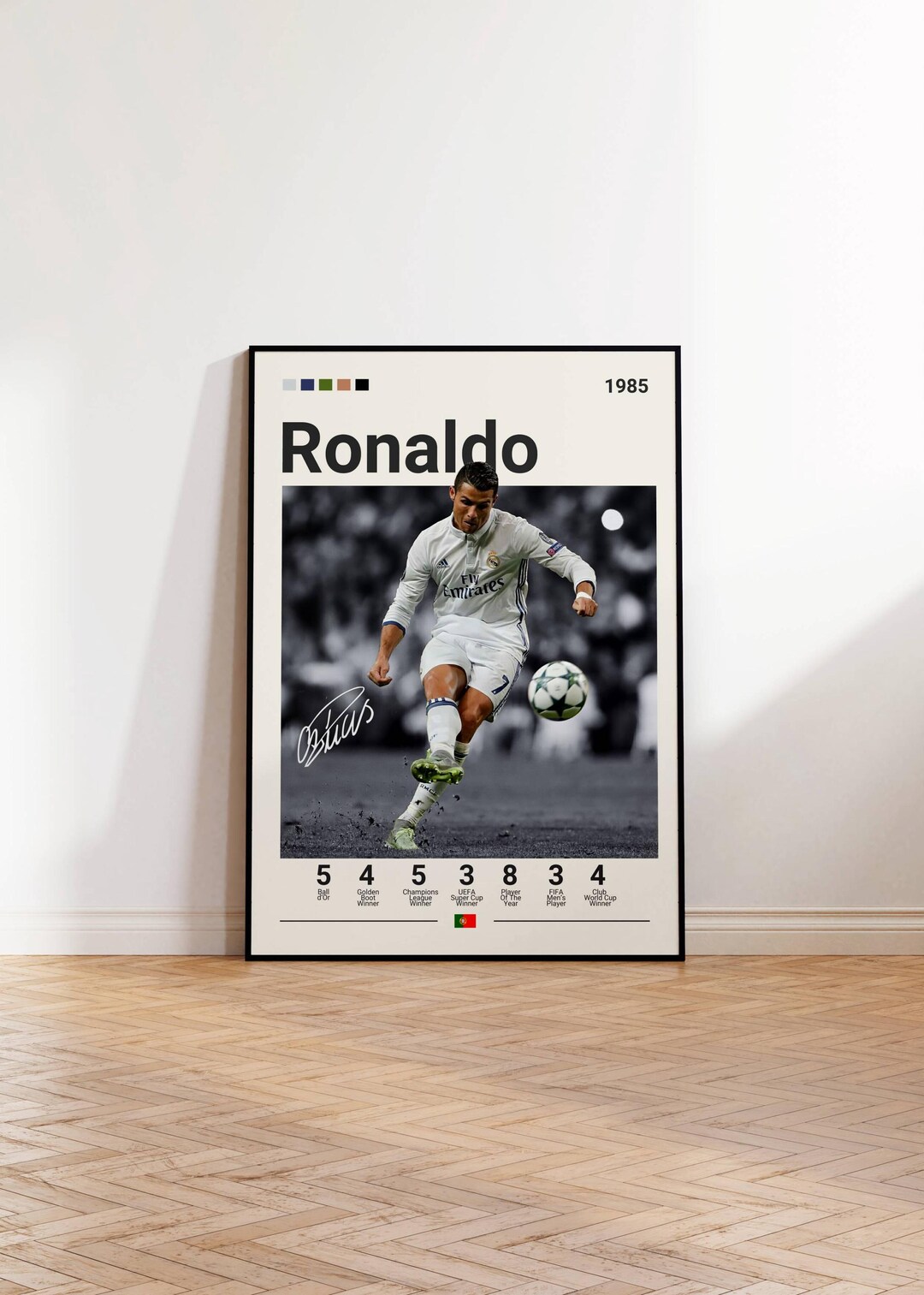 Ronaldo Poster, Real Madrid Print, Ronaldo Fan Gift, Soccer Gifts ...