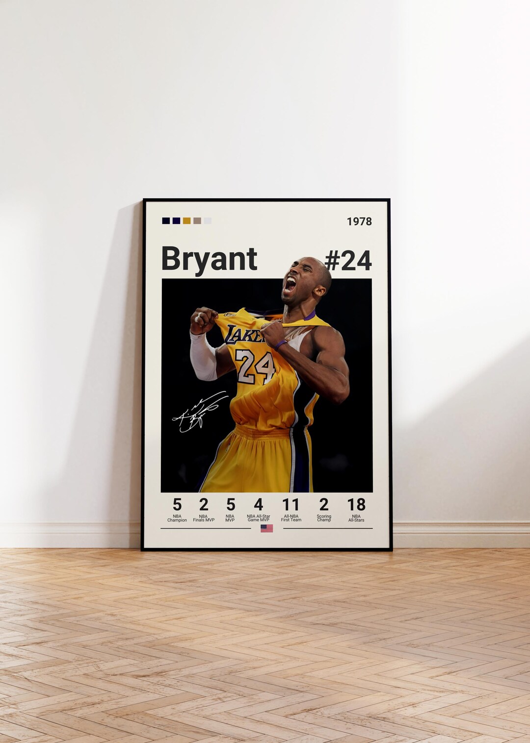 Kobe Bryant Poster, LA Lakers Print, Kobe Fan Gift, Basketball Gifts ...