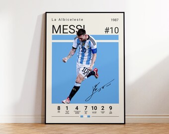 Messi Poster, Lionel Messi Poster, Argentina Football Poster, Football ...