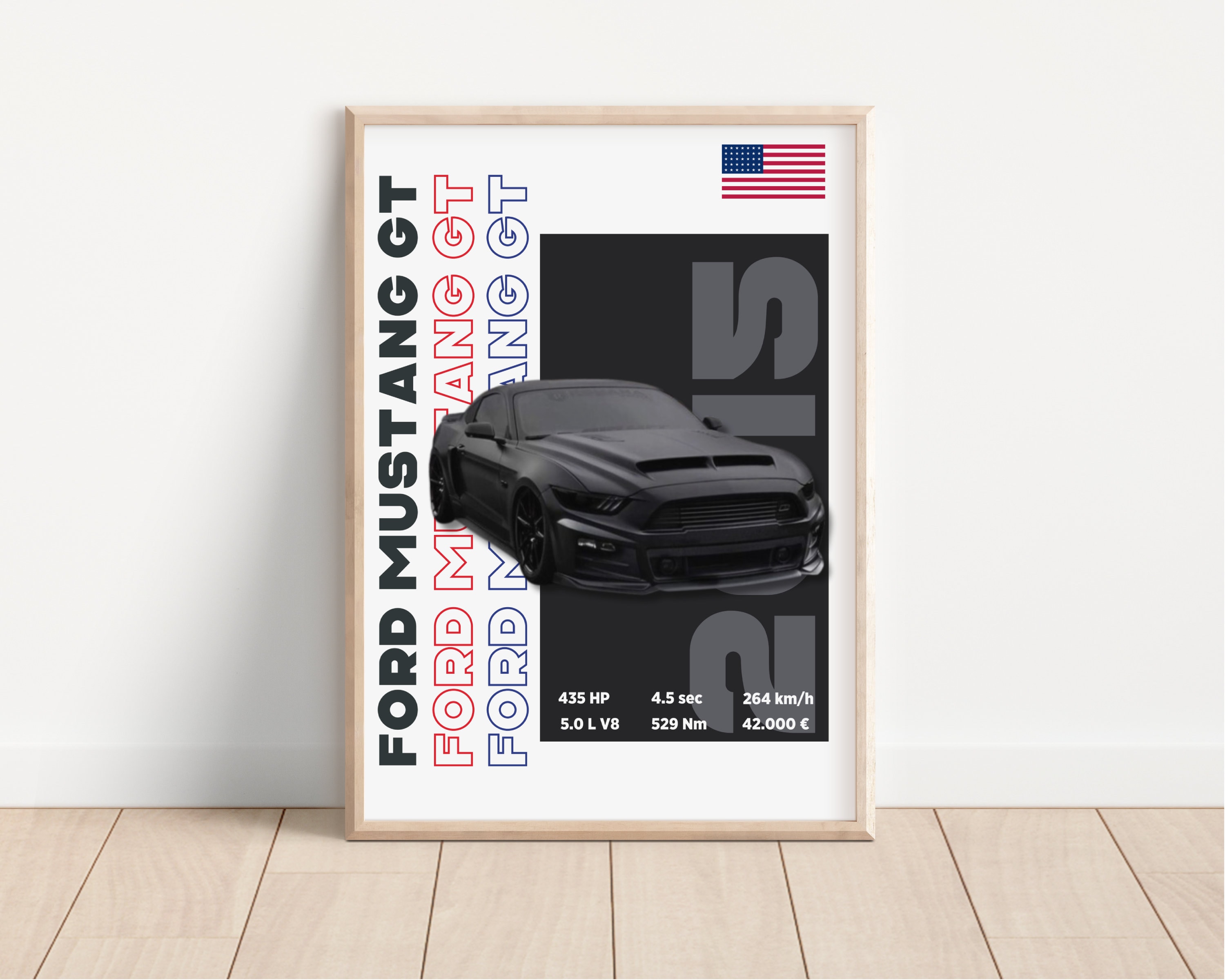 2015 Ford Mustang GT Poster Muscle Car Poster Wall Art Car - Etsy