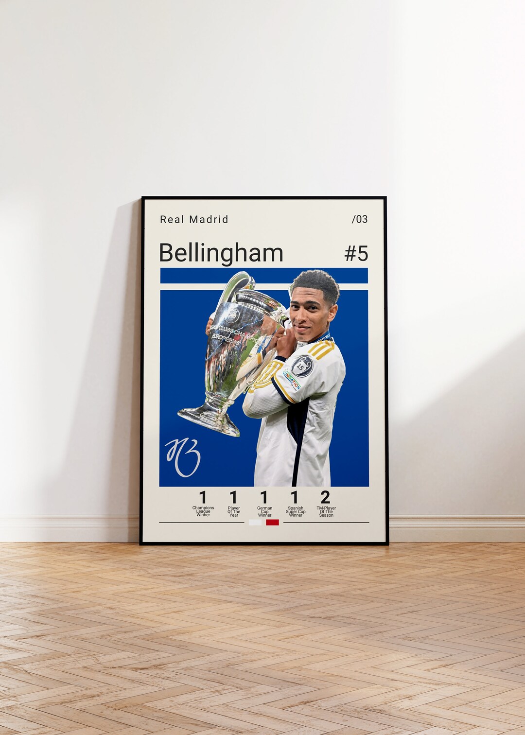 Jude Bellingham Poster, Real Madrid Football Print, Football Poster ...