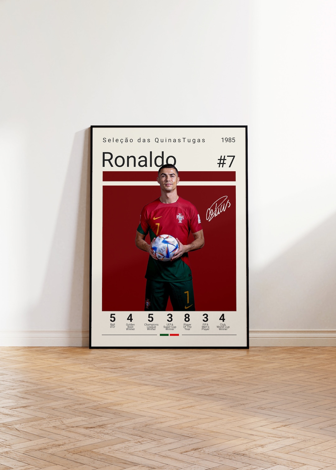 Ronaldo Poster, Portugal Football Poster, Football Print, Football ...