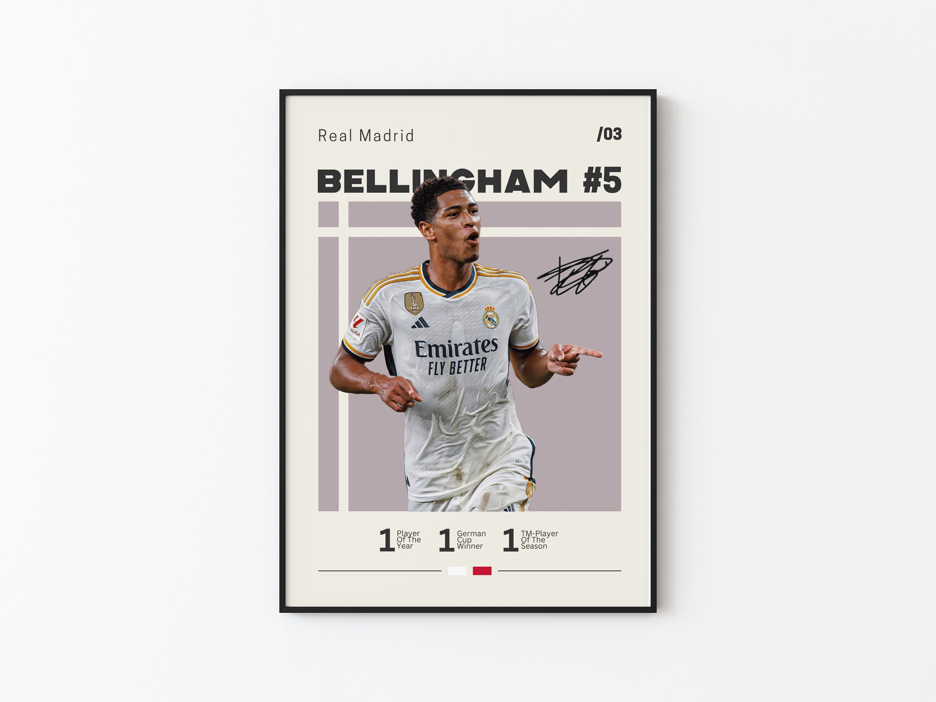 Jude Bellingham Poster, Real Madrid Football Print, Football Poster ...
