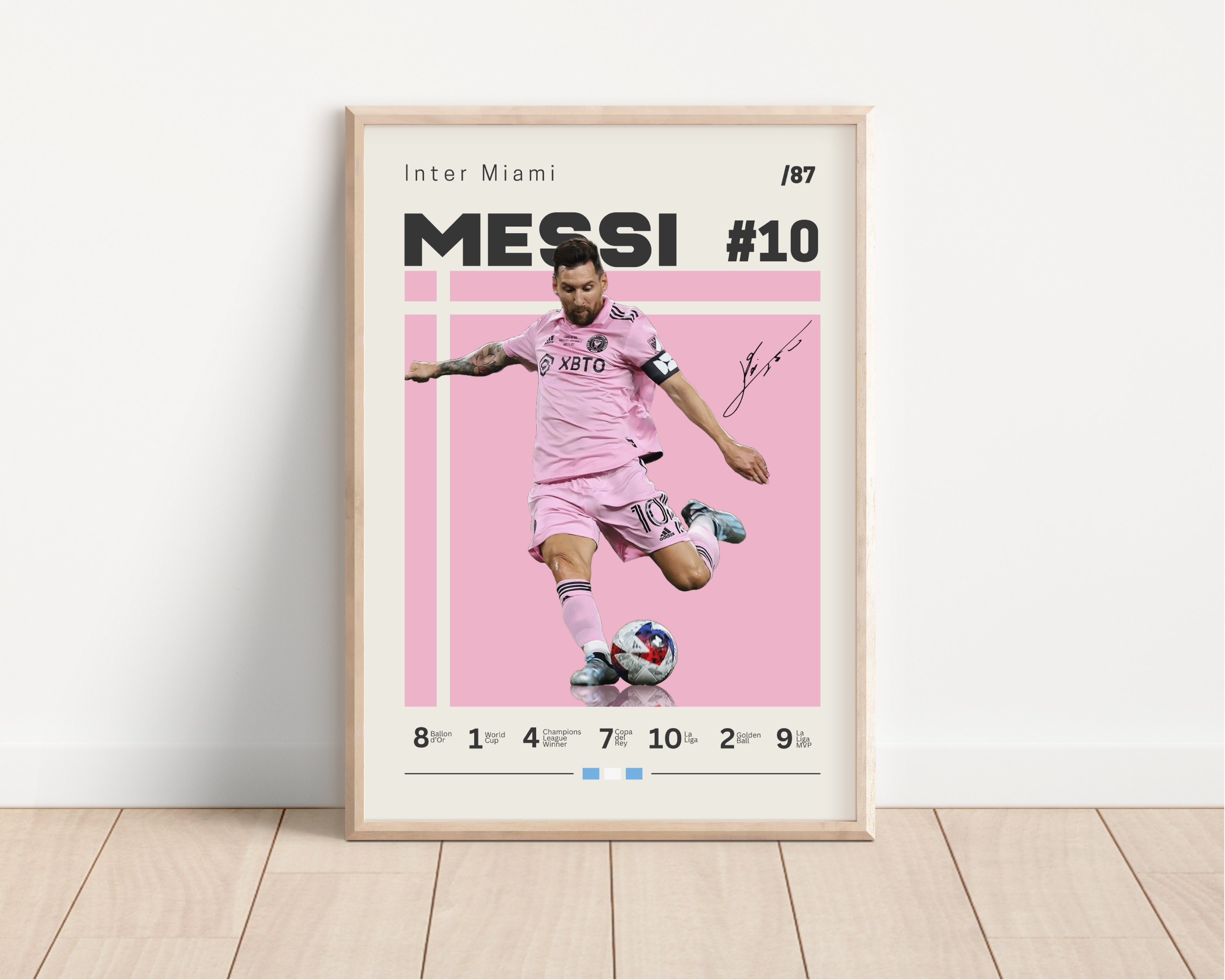 Lionel Messi Poster, Inter Miami Poster, Football Print, Football ...
