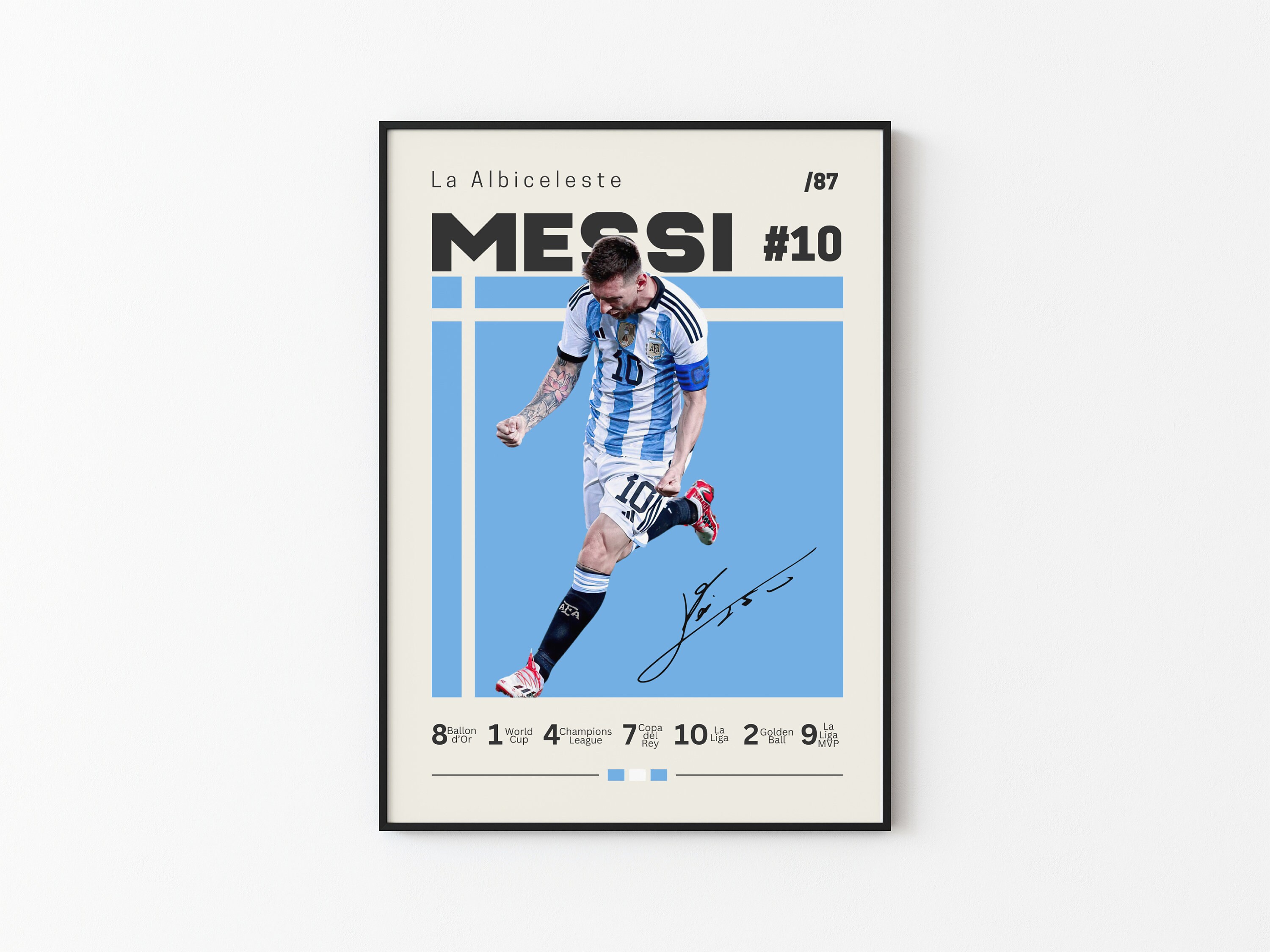 Lionel Messi Poster, Argentina Football Print, Football Poster, Soccer ...