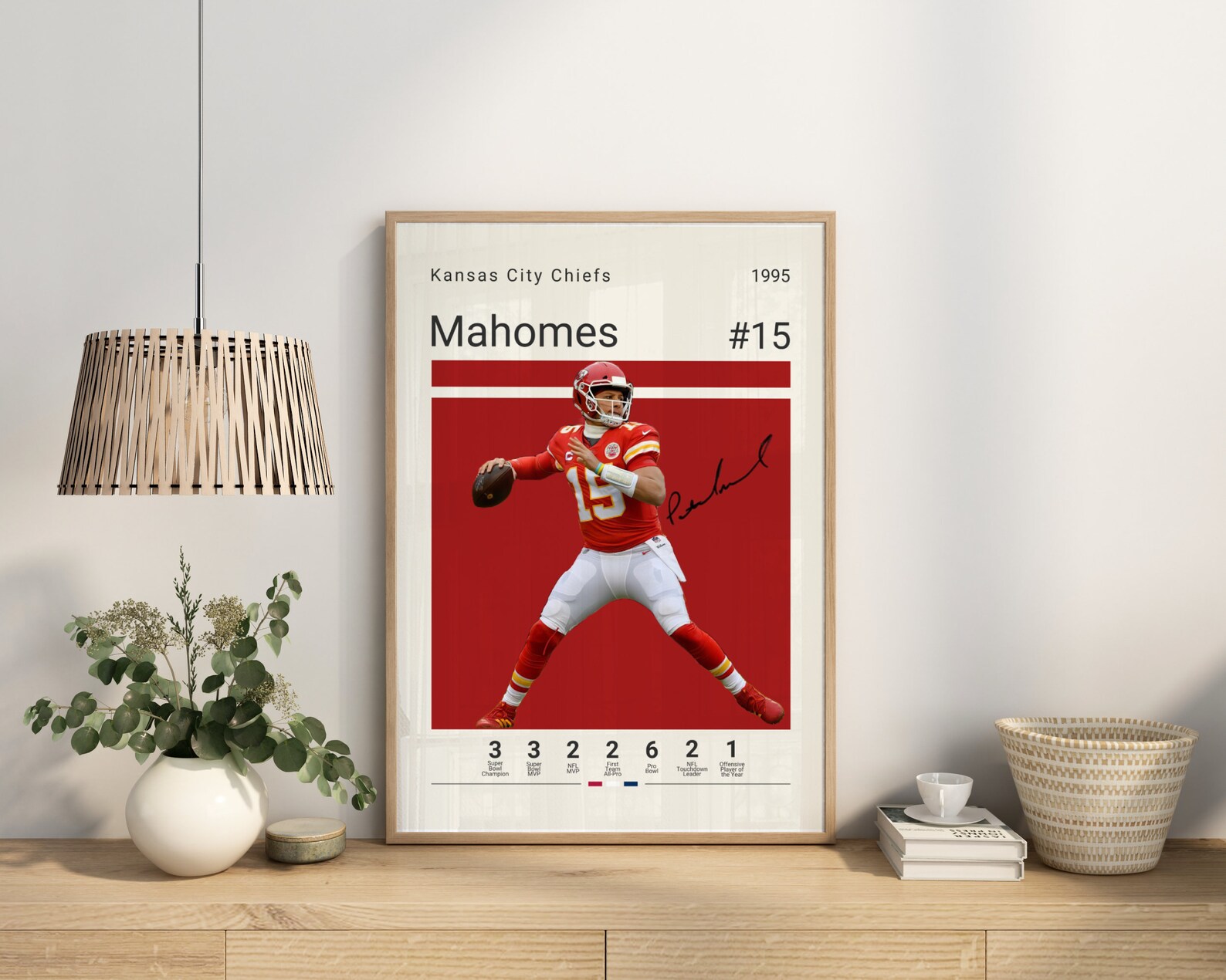 Patrick Mahomes Poster, Kansas City Chiefs Poster, NFL Fan Gifts, NFL ...