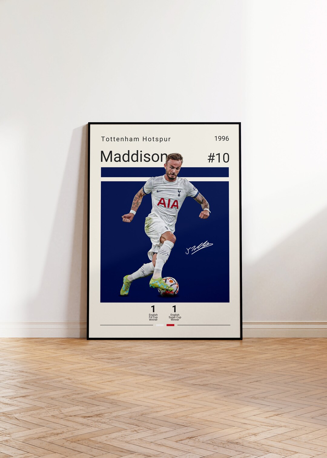 James Maddison Poster Tottenham Hotspur Poster Football Print Football Poster Soccer Poster