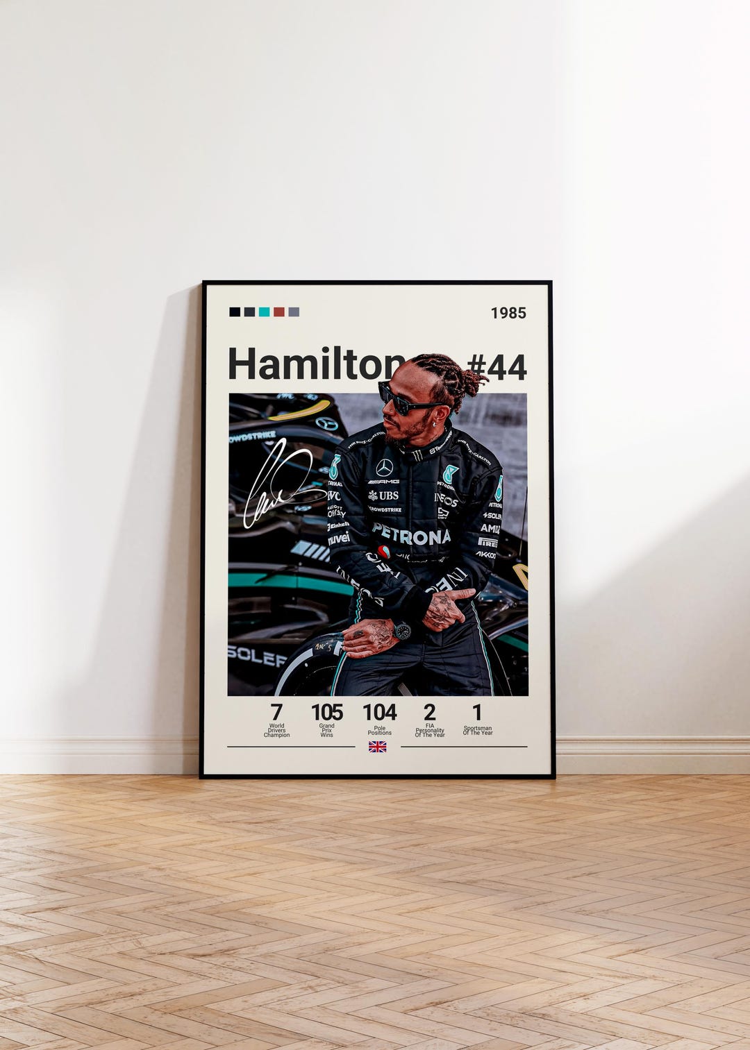 Lewis Hamilton Poster, Mercedes F1 Poster, Formula 1 Wall Art, F1 ...