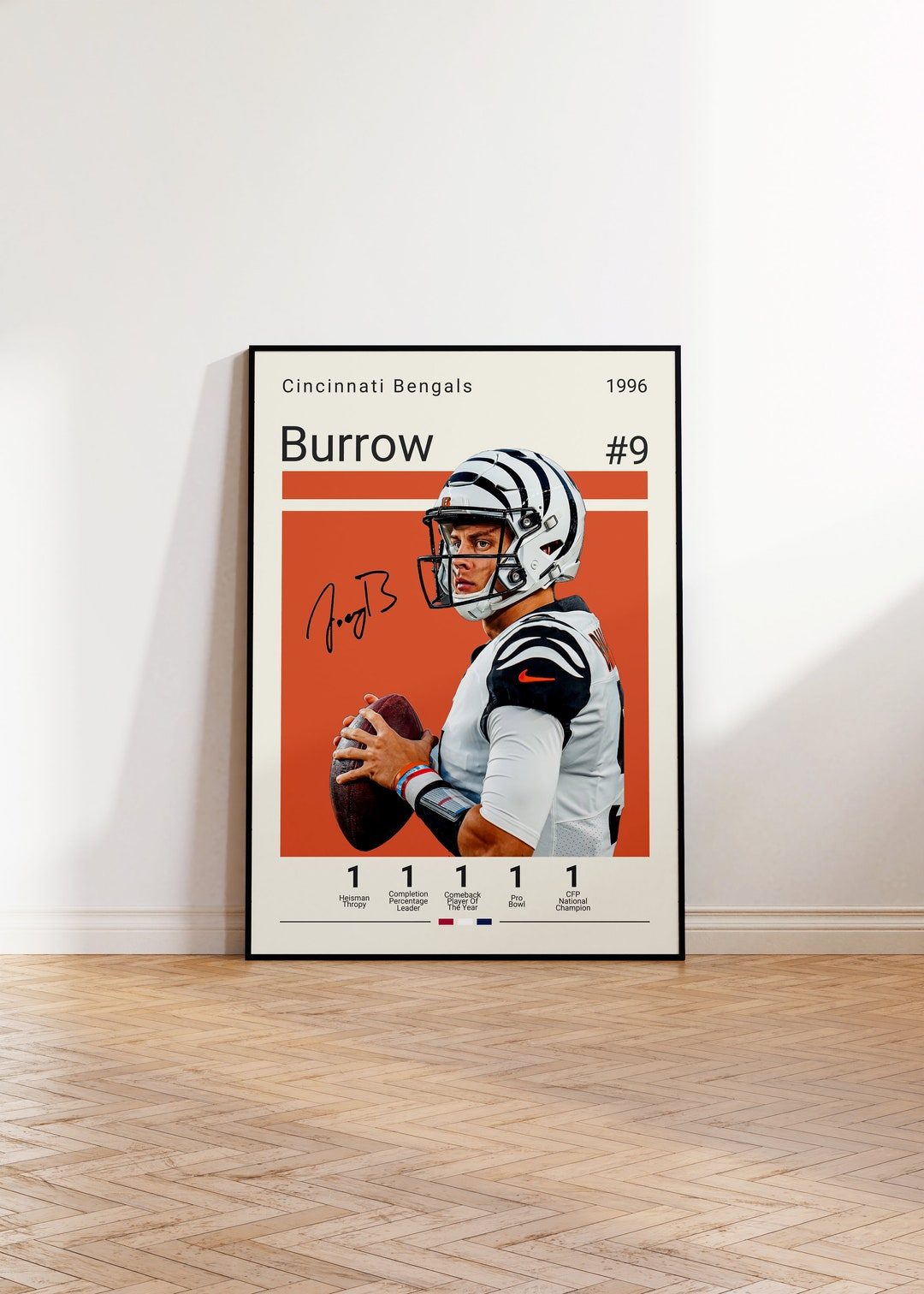 Joe Burrow Poster, Cincinnati Bengals Poster, NFL Fan Gifts, NFL Poster ...