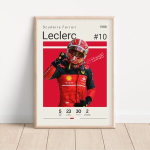 Charles Leclerc Poster, F1 Racing Poster, F1 Fan Gift, Formular One ...
