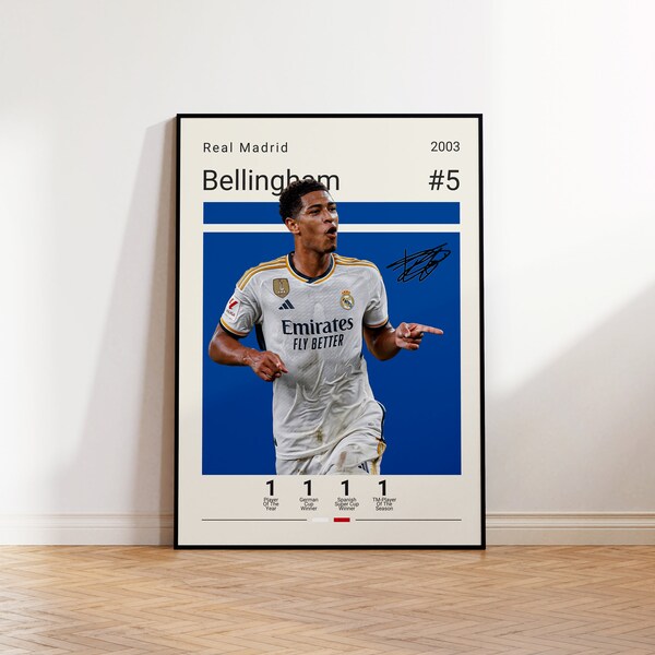 Jude Bellingham Poster Jude Poster Real Madrid Print Poster Madrid - Etsy
