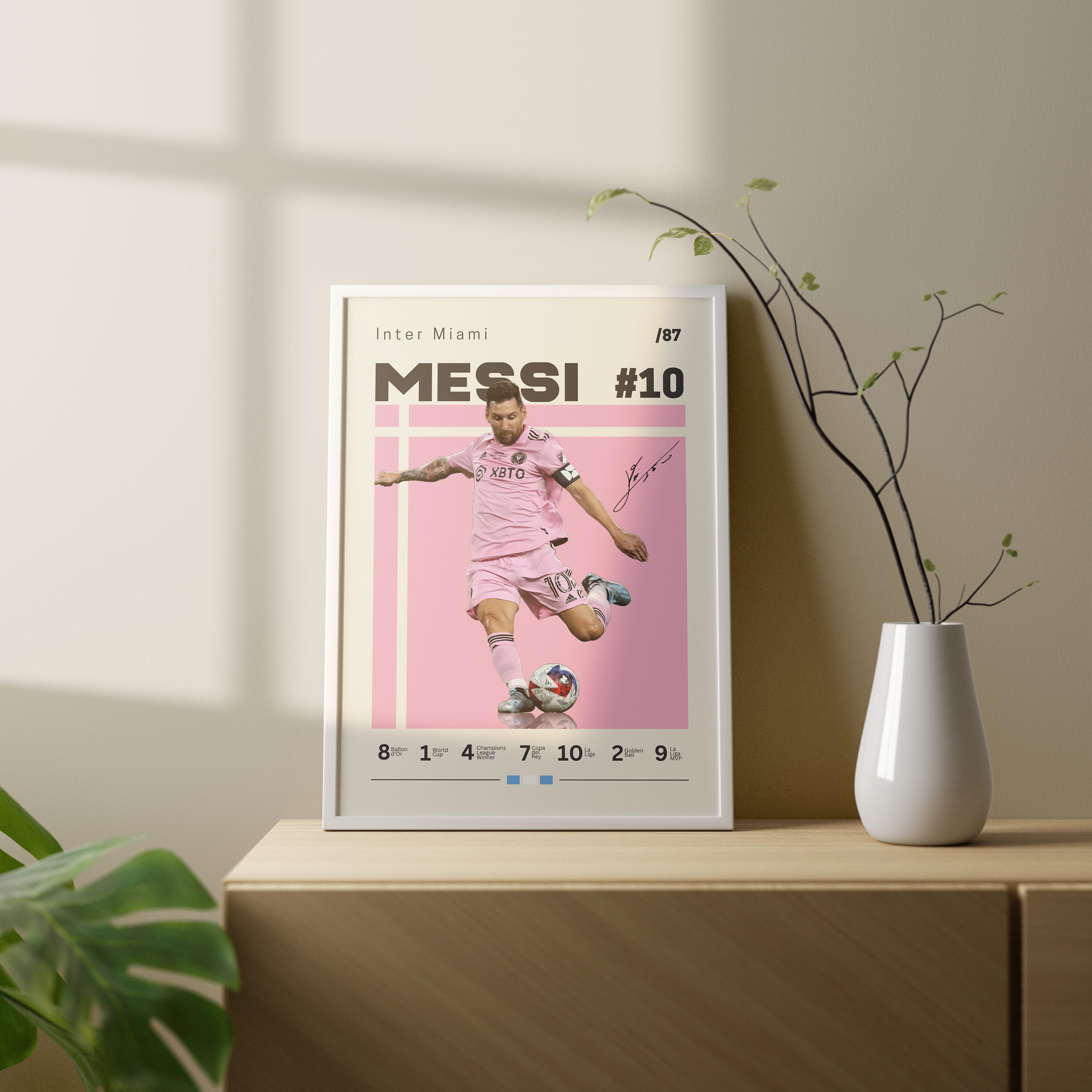 Lionel Messi Poster, Inter Miami Poster, Football Print, Football ...