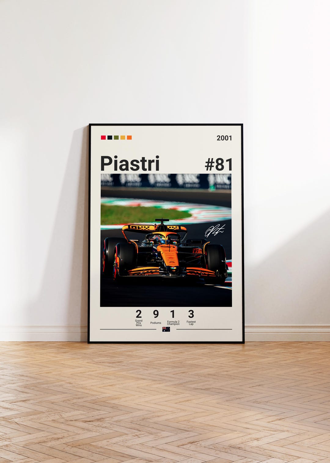 Oscar Piastri Poster, Mclaren Poster, Formula 1 Wall Art, F1 Racing ...