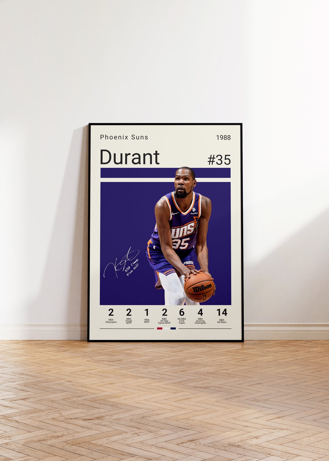 Kevin Durant Poster, Pheonix Suns Thunder Basketball Print, Basketball ...