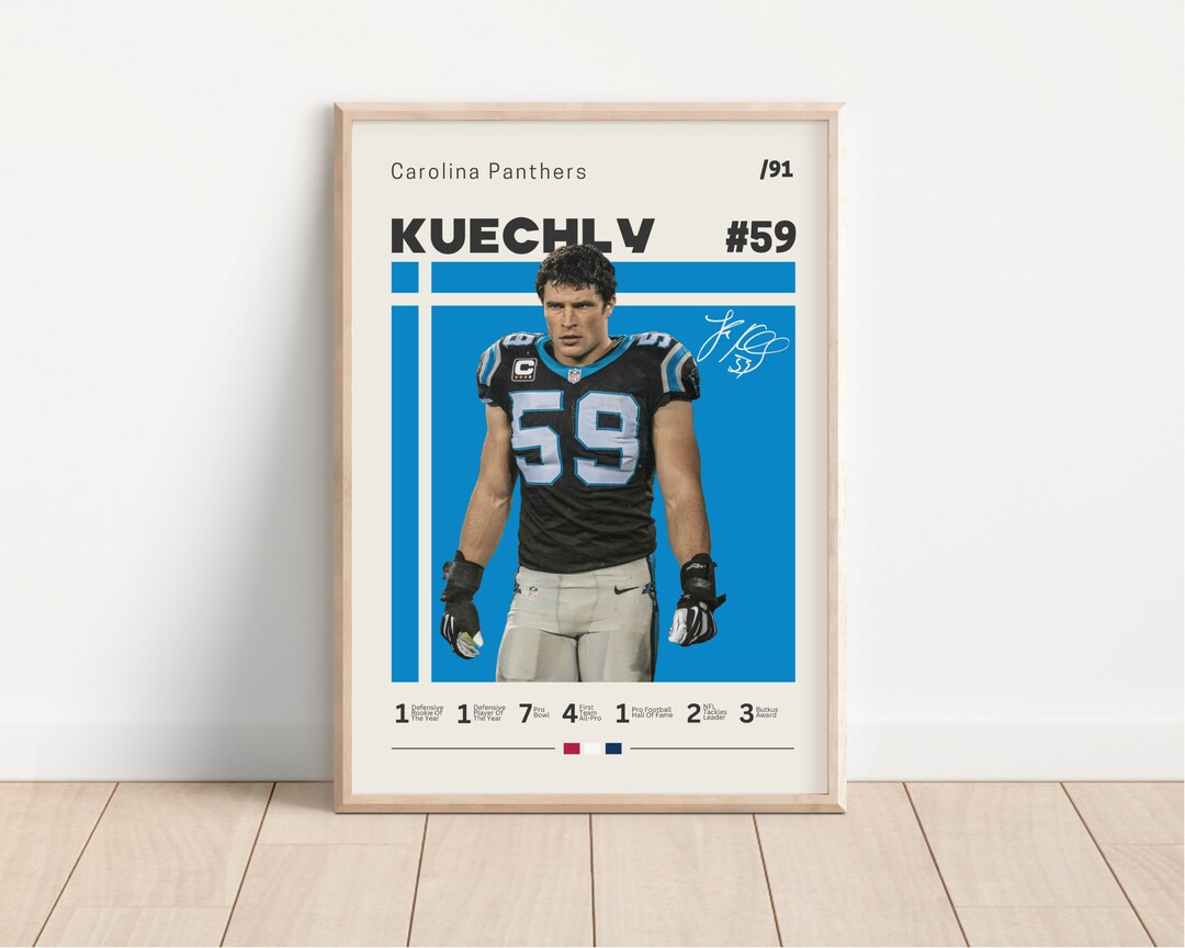 Luke Kuechly Poster, Carolina Panthers Poster, NFL Fan Gifts, NFL ...